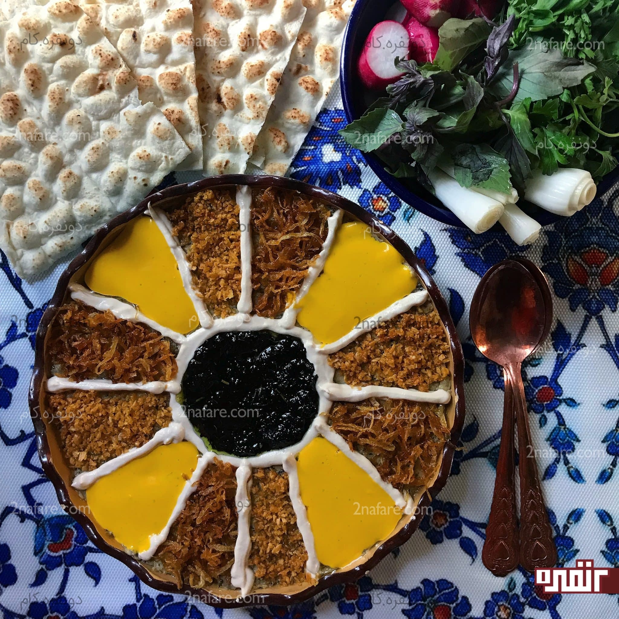 تزیین کشک بادمجان مرحله به مرحله • دونفره